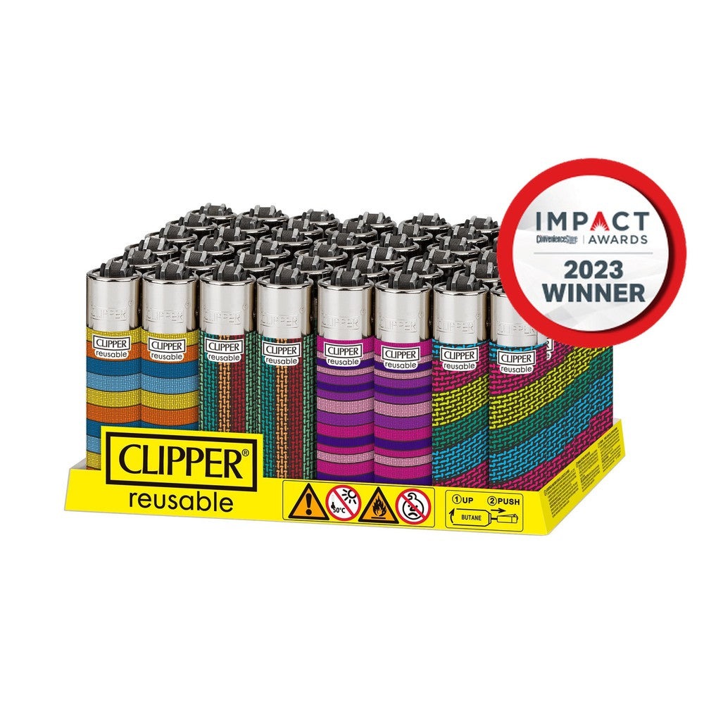 Classic Large (CP11R) Refillable Real Fabric Lighters - 48 Pcs